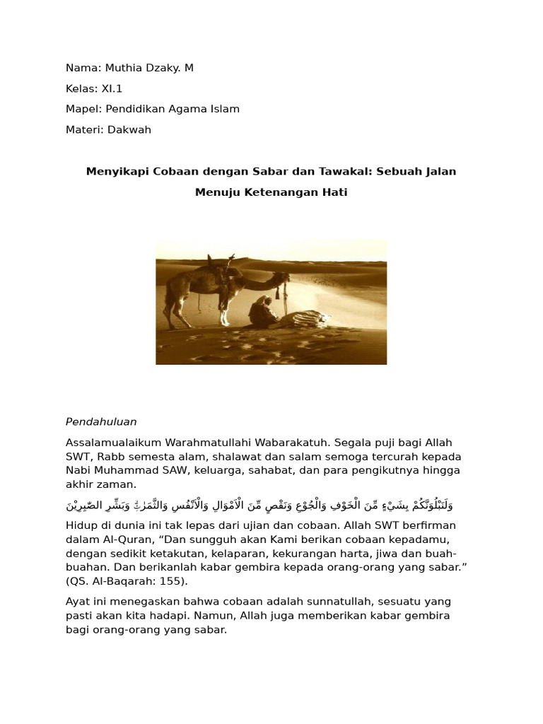 Dakwah Agama Muthia | PDF