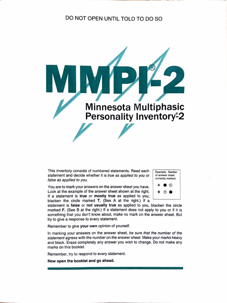 MMPI | PDF