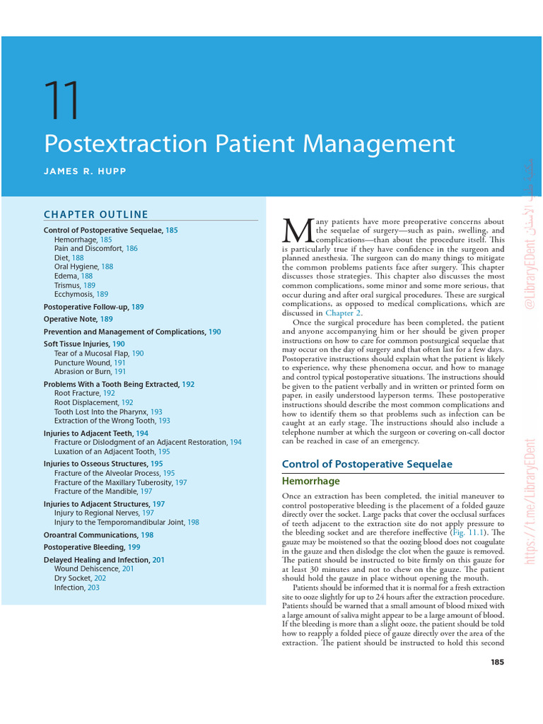 Post-extraction Patient Management | PDF | Analgesic | Surgery
