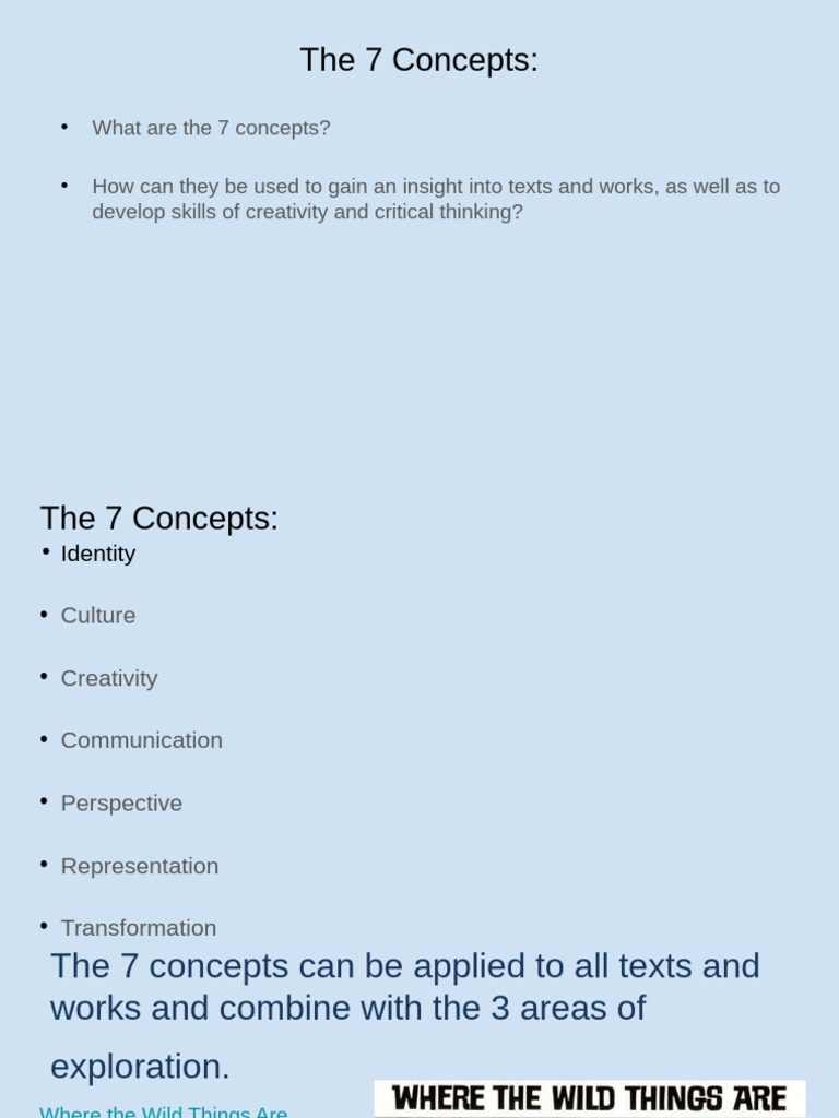 The 7 Concepts | PDF | Identity (Social Science) | Creativity
