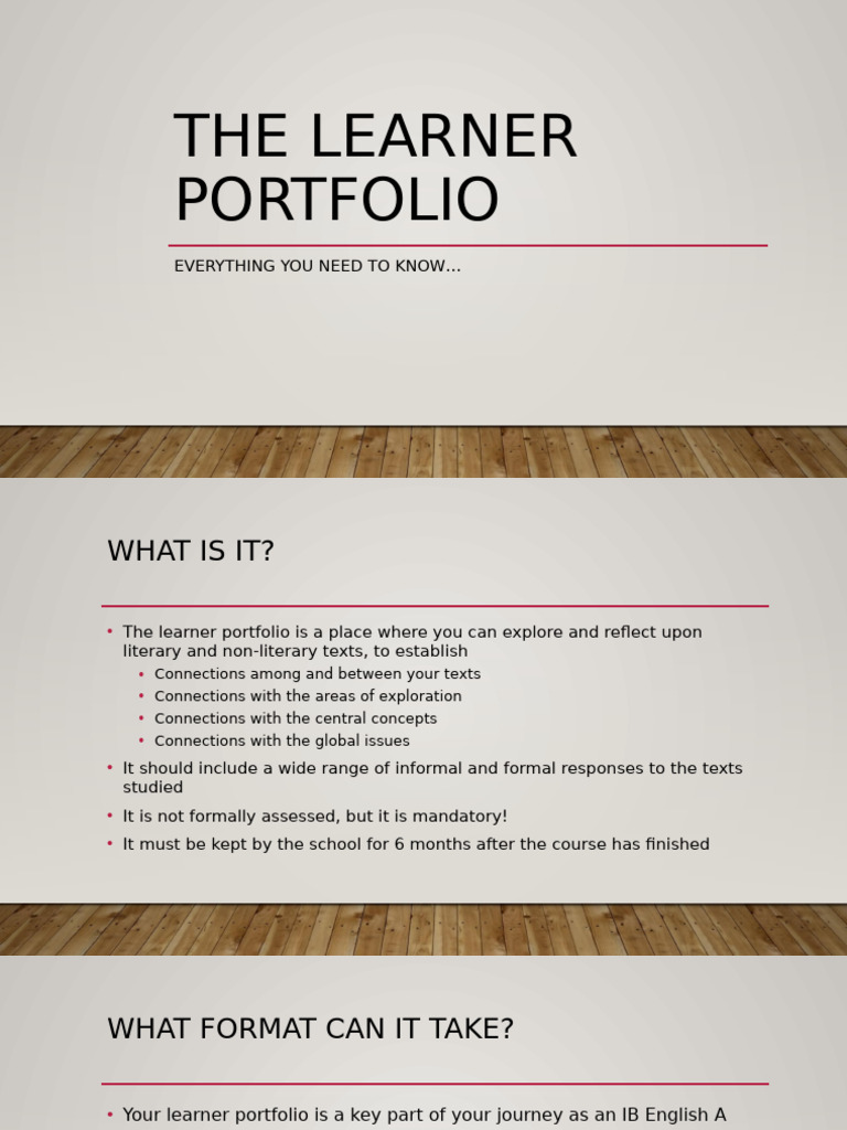 Intro To Learner Portfolio | PDF | Learning | Human Communication