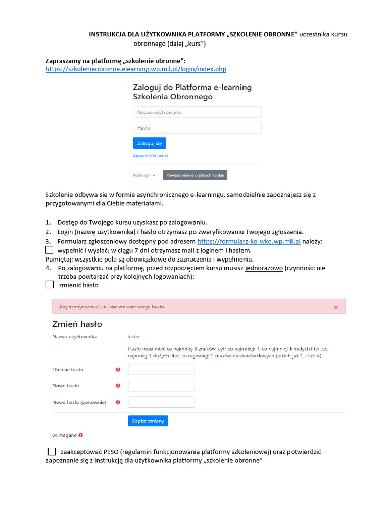 Ko Instrukcja Dla Uzytkownika Platformy | PDF