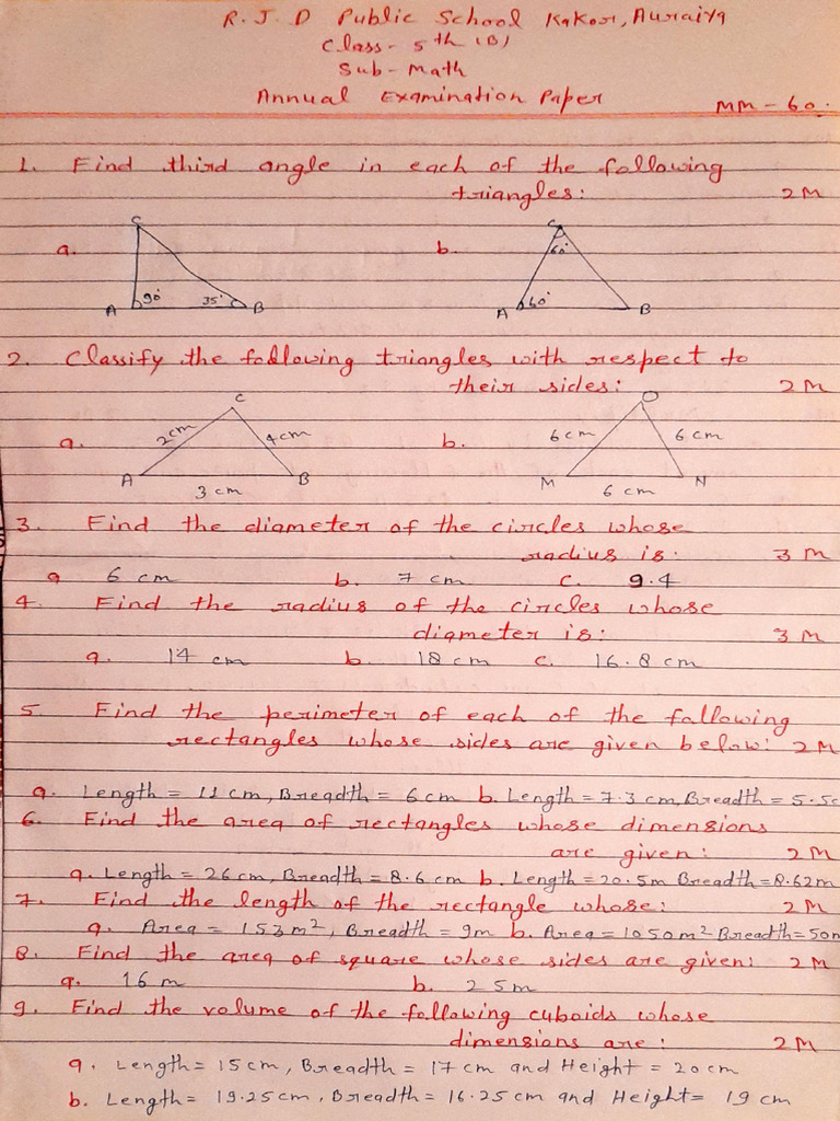 Annual 5B Math | PDF