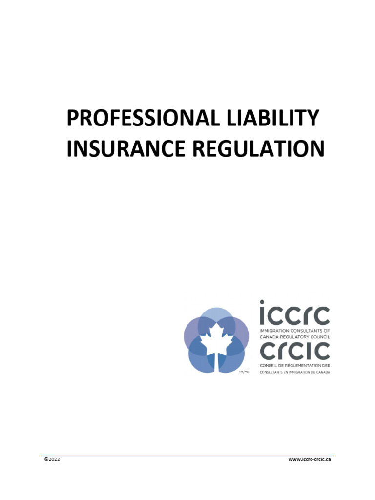 Professional Liability Insurance Regulation | PDF | Professional ...