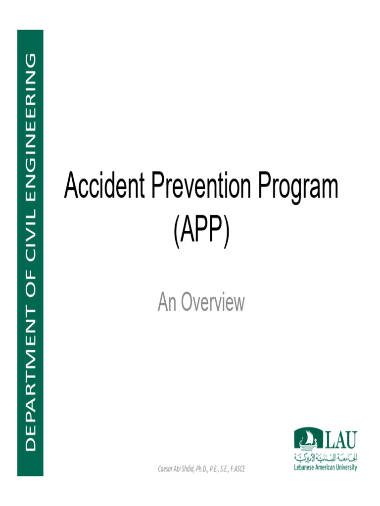 4 - Accident Prevention Program (Full Slides) | PDF | Personal ...