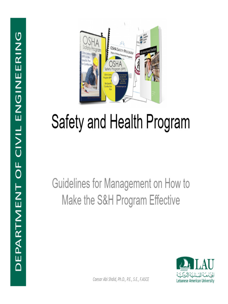 3-Safety and Health Programs (Full Slides) | PDF | Occupational Safety ...