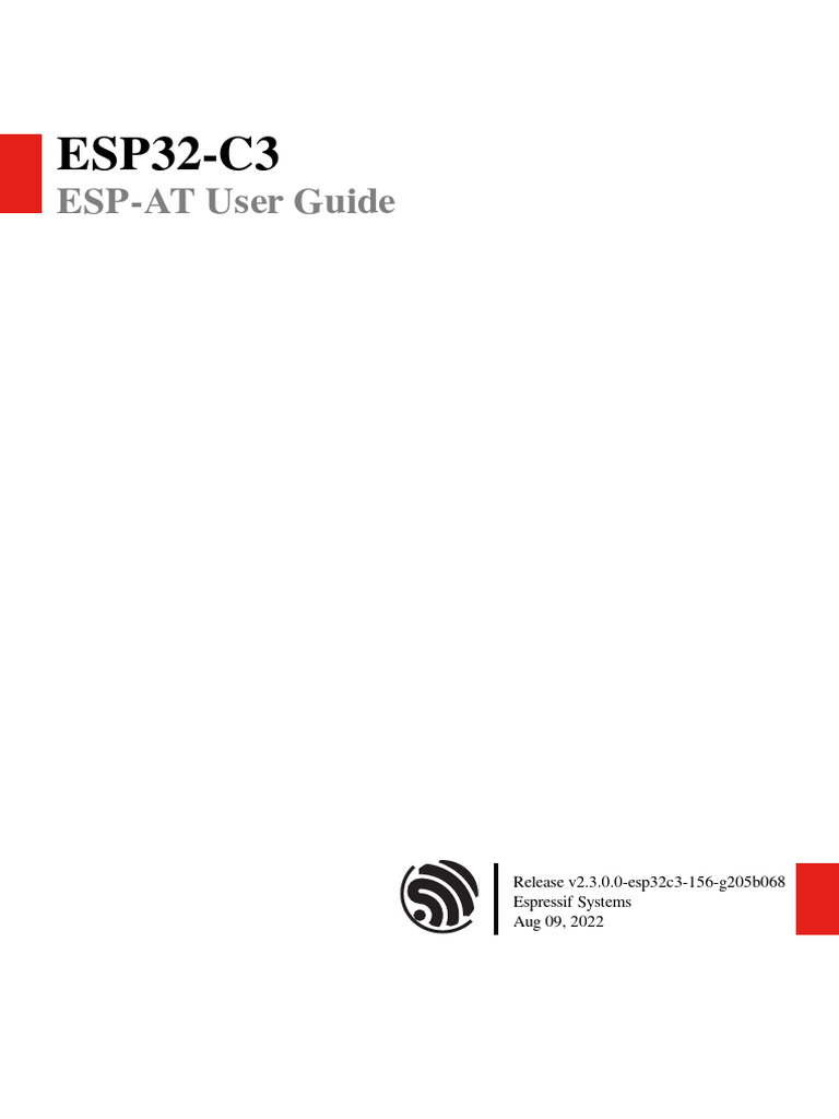 Esp32c3 Atuser Guide Pdf Communications Protocols Computer