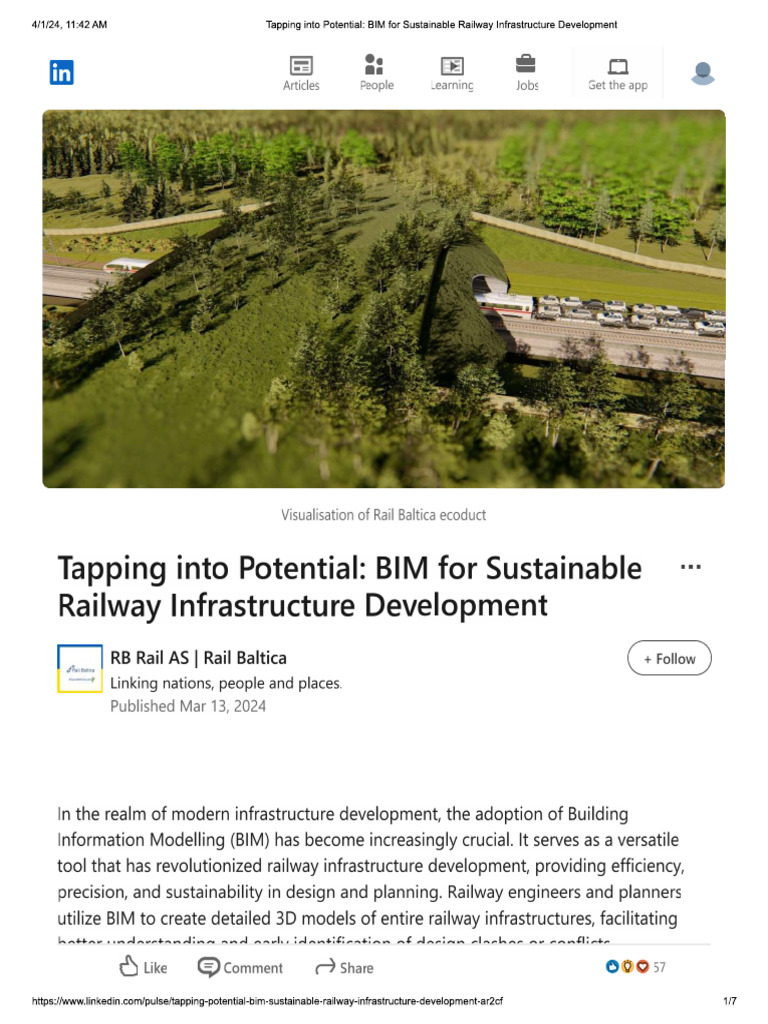 Tapping Into Potential BIM For Sustainable Railway Infrastructure ...