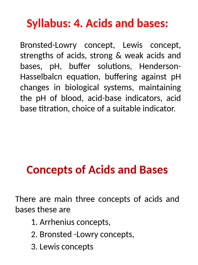 4. Acids and Bases 2 | PDF | Acid | Buffer Solution
