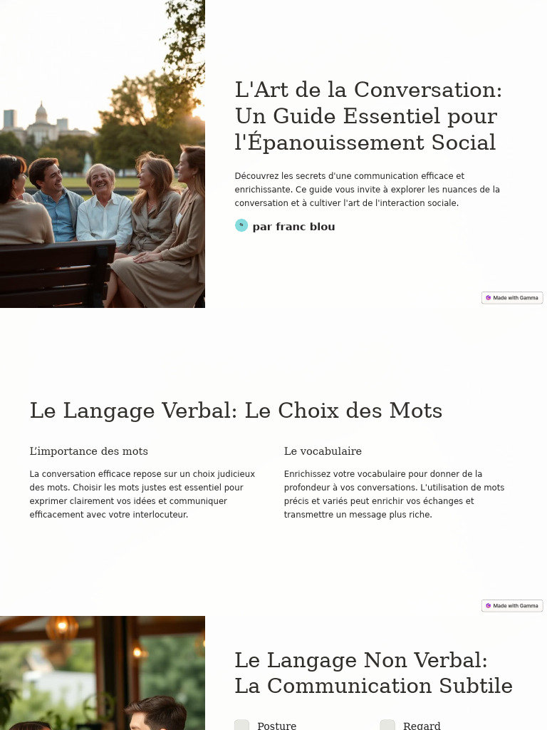 LArt de La Conversation Un Guide Essentiel Pour LEpanouissement Social ...