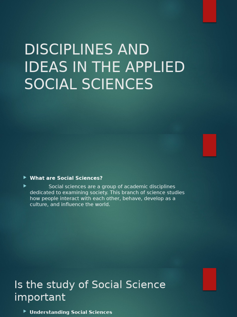 Disciplines in Applied Social Sciences | PDF | Social Sciences | Science