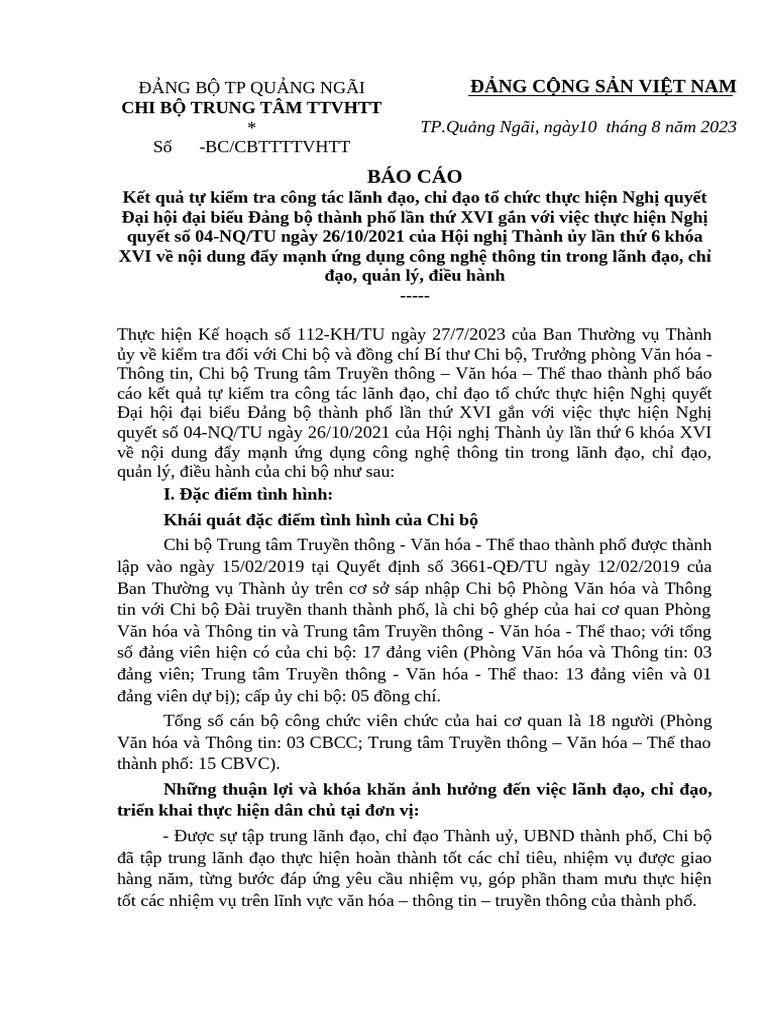 bc_ktra phuc vu BTV - 2023 | PDF