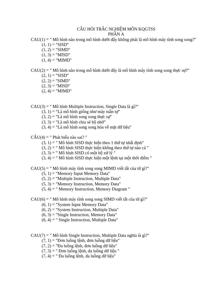 Cau hoi trac nghiem trac nghiem KQGTSS | PDF