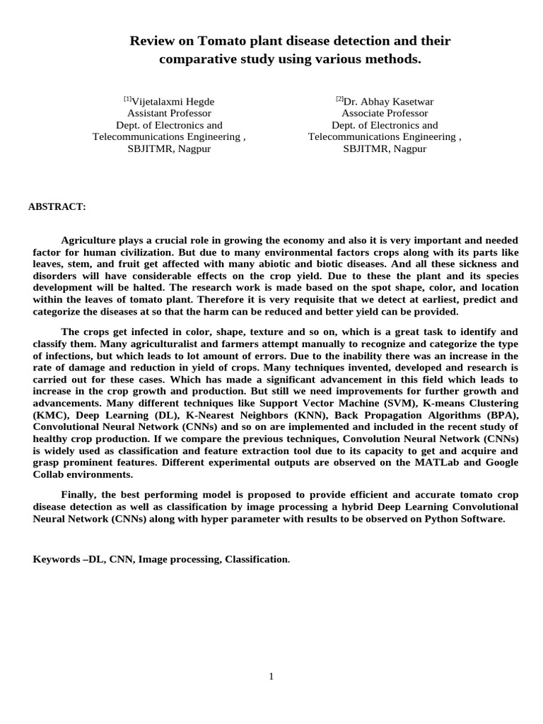 Review - Paper-Tomato Plant | PDF