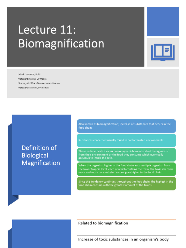 Lectue 11-Biomagnification | PDF | Environmental Science ...