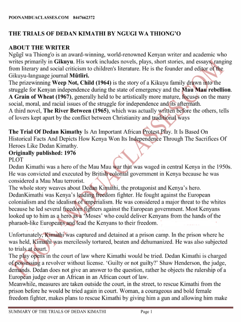 10 Trial - of - Dedan - Kimathi | PDF