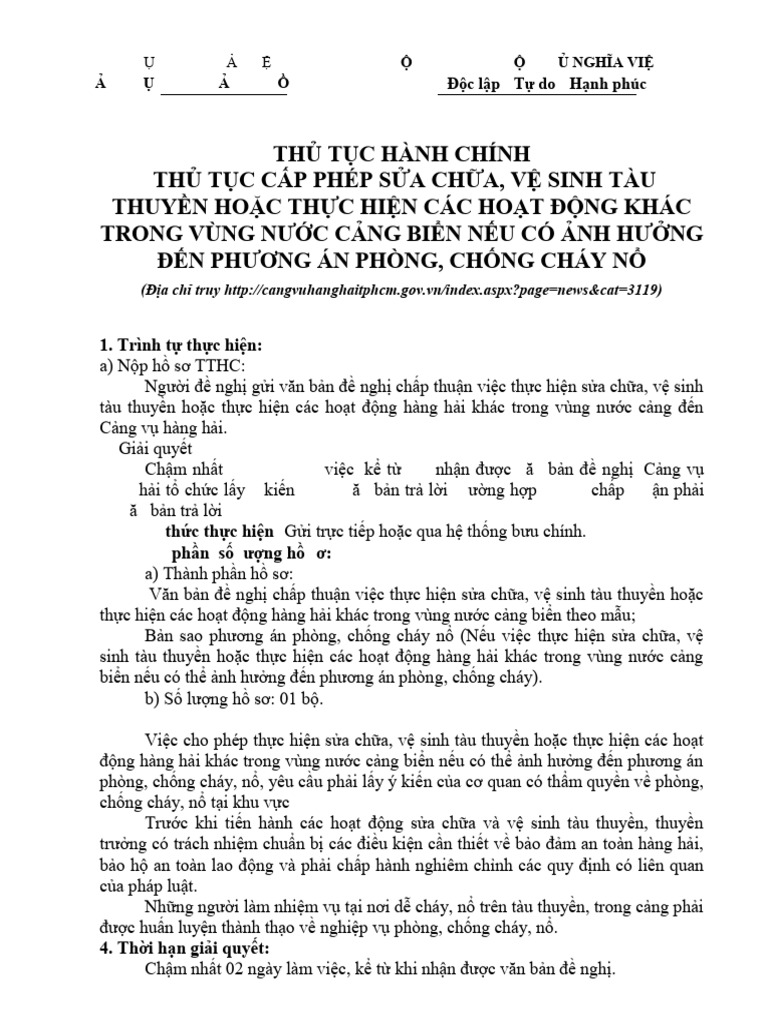 TTHC-THỦ TỤC CẤP PHÉP SỬA CHỮA | PDF