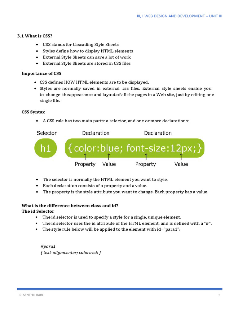 wdd unit 3 | PDF | Html | Typefaces