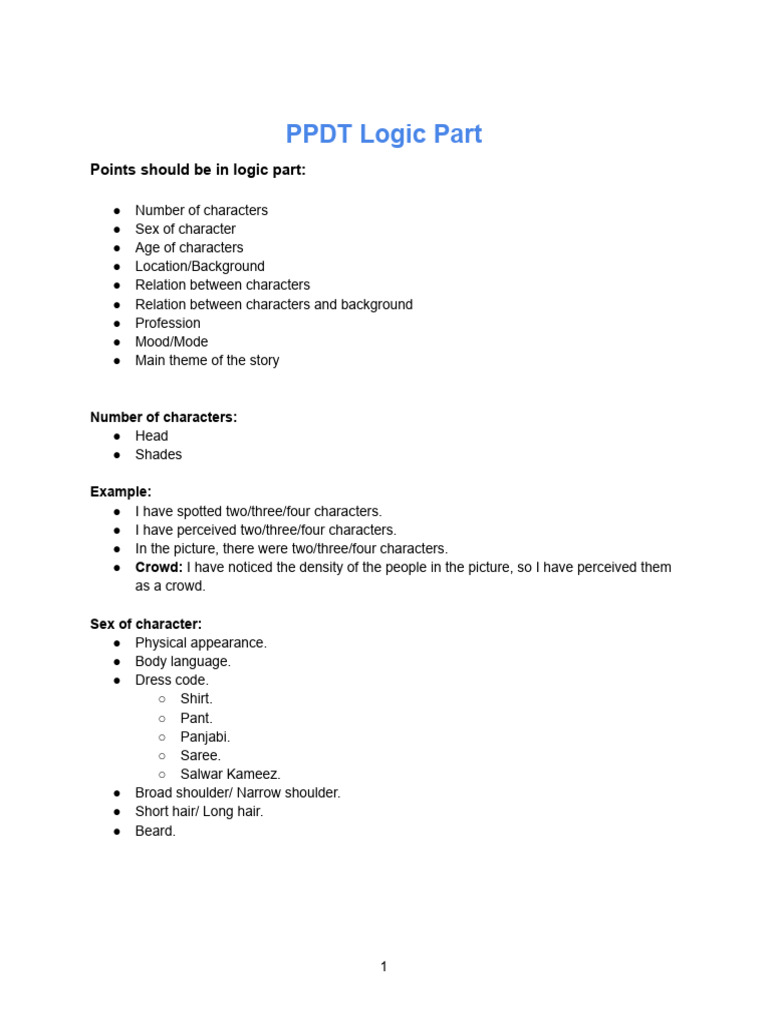PPDT-Logic-Part | PDF | Fashion | Clothing