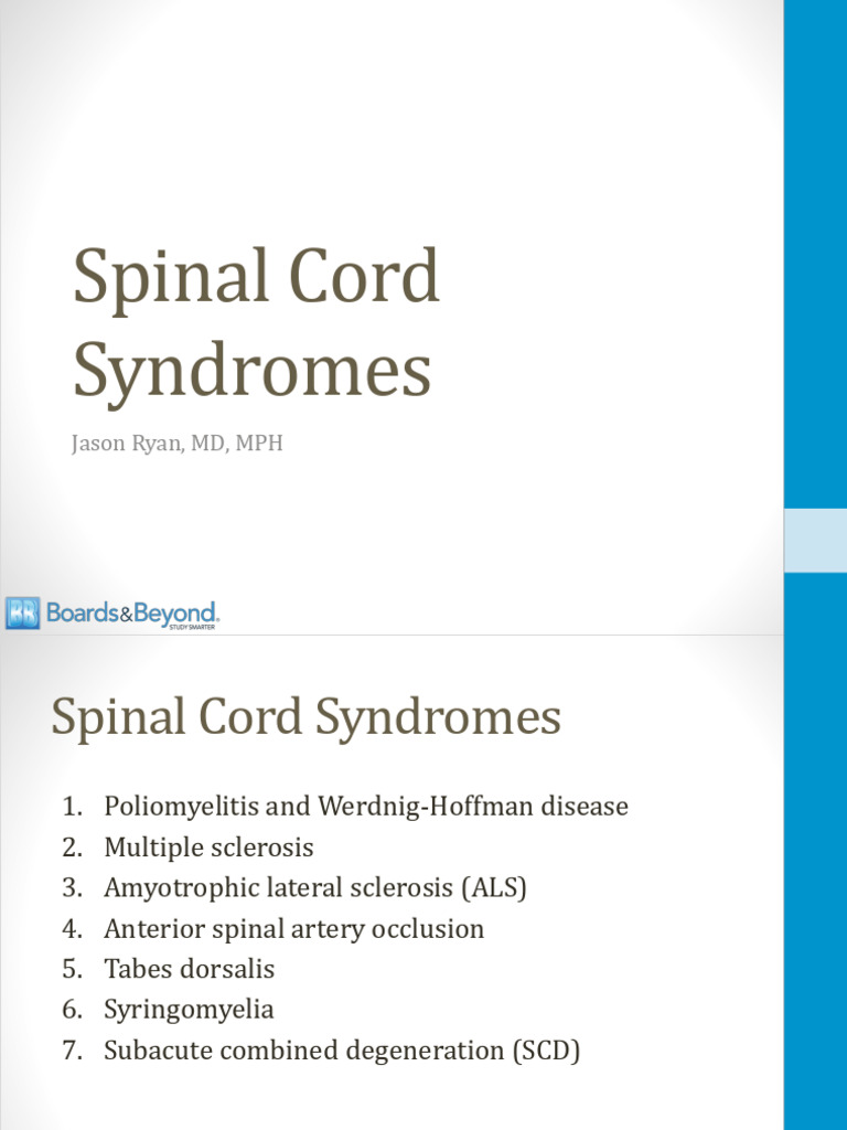 Spinal Cord Syndromes_1 | PDF | Spinal Cord | Clinical Medicine