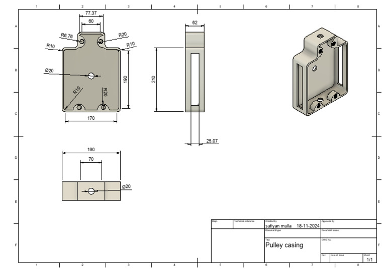 Pulley Casing Specifications by Sufiyan Mulla | PDF