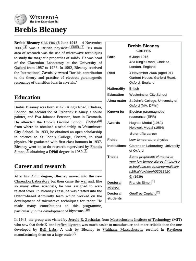 Brebis_Bleaney | PDF | Physical Sciences