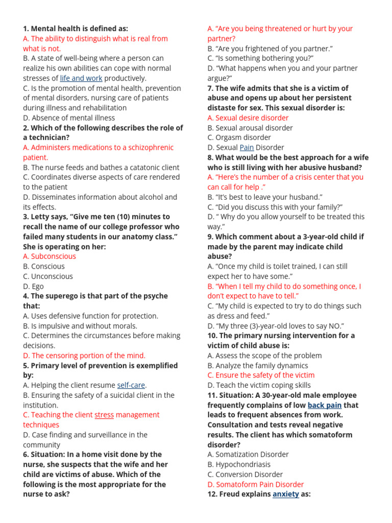 Mental Health | PDF | Bulimia Nervosa | Mental Disorder