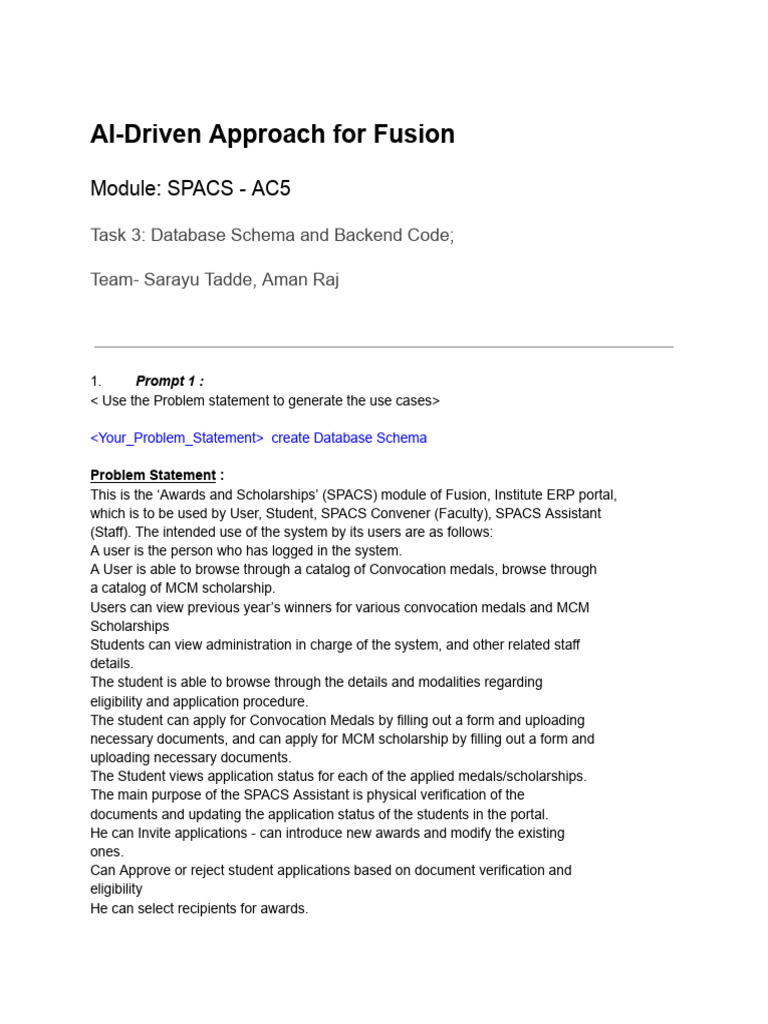 AI-Driven Approach For Fusion (Task 3) | PDF | Databases | Computing