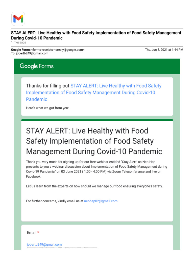 Food Safety Management During COVID-19 | PDF