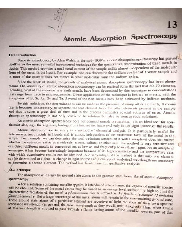 (RY) Atomic Absorption Spectroscopy (IMA) | PDF