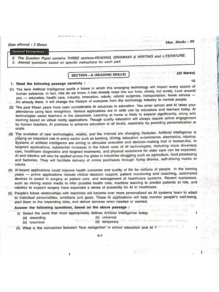 English Assignment-1 & 2 (XII) | PDF