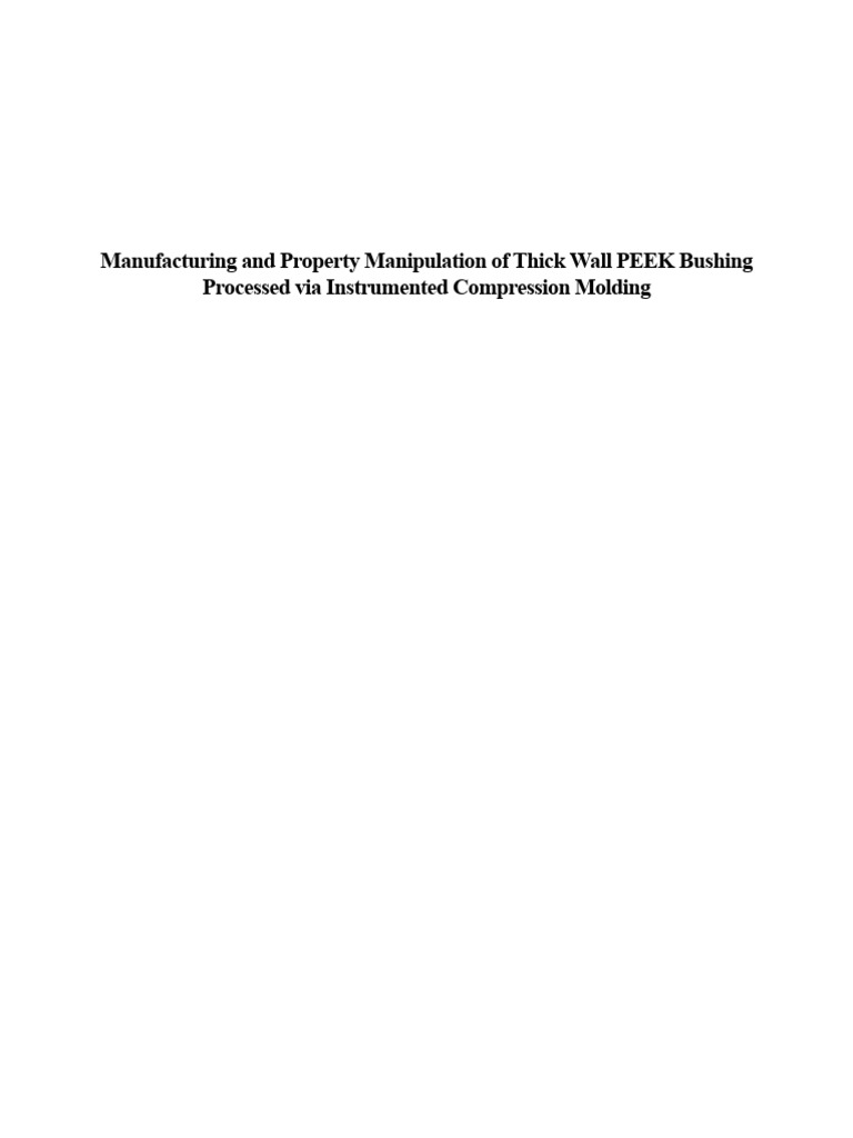 Advanced PEEK Molding Techniques | PDF | Differential Scanning ...