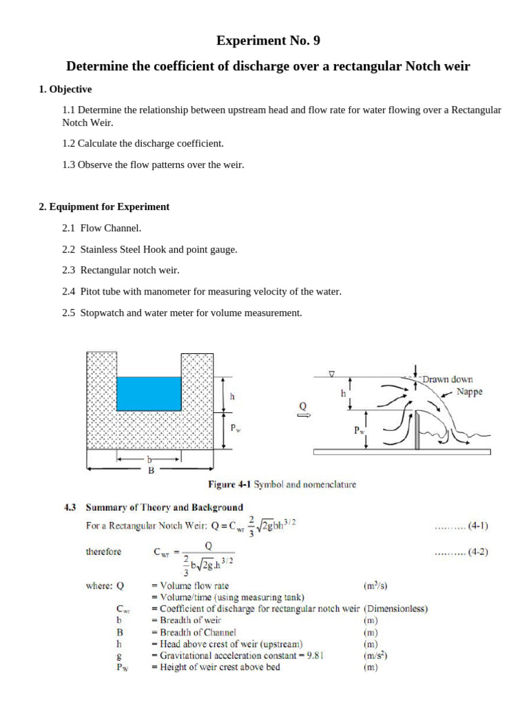 Experiment No 9 | PDF | Flow Measurement | Discharge (Hydrology)