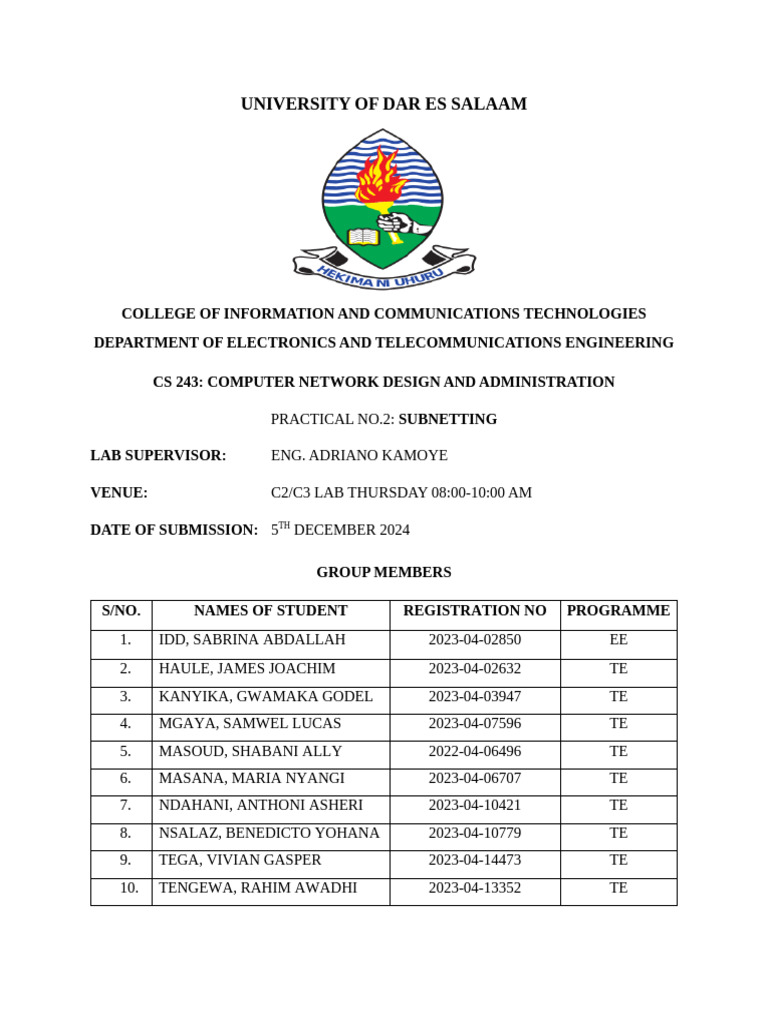 Prac 2 Subnetting | PDF