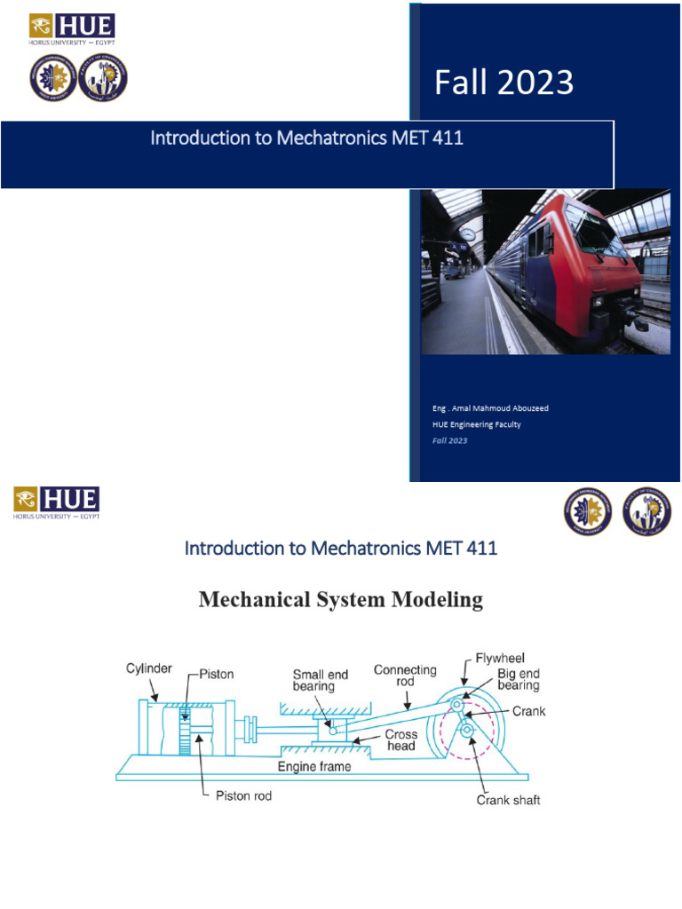 Mechatronics MET 411 Fall 2023 | PDF