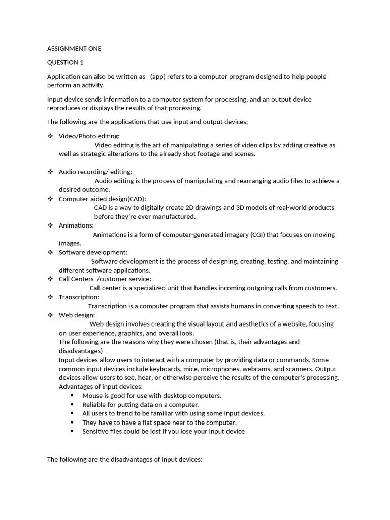 Assignment Rubz One | PDF | Input/Output | Computer Aided Design Assignment Rubz One | PDF | Input/Output | Computer Aided Design