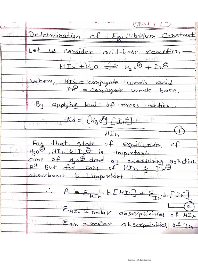 Dissociation constant of UV | PDF