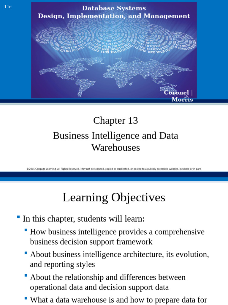 Coronel PPT Ch13 | PDF | Data Warehouse | Information Technology