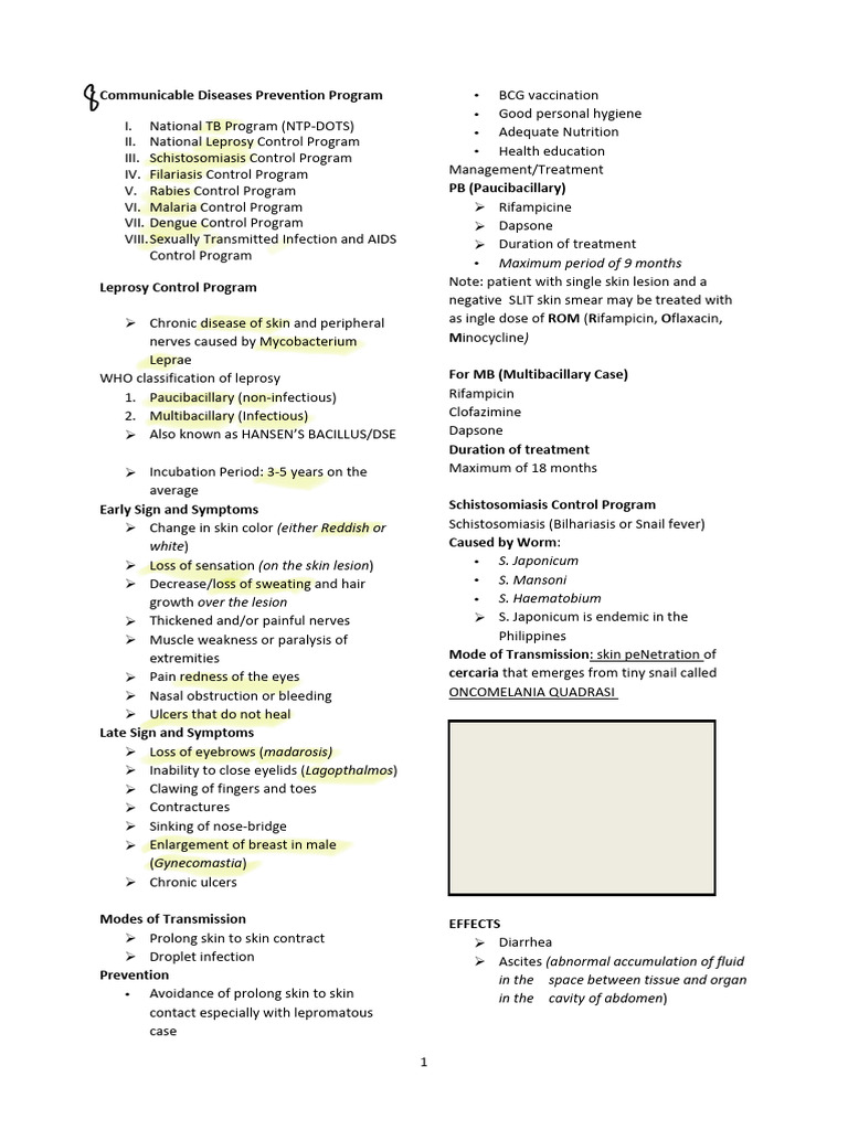 Communicable Diseases Prevention Program | PDF | Rabies | Leprosy