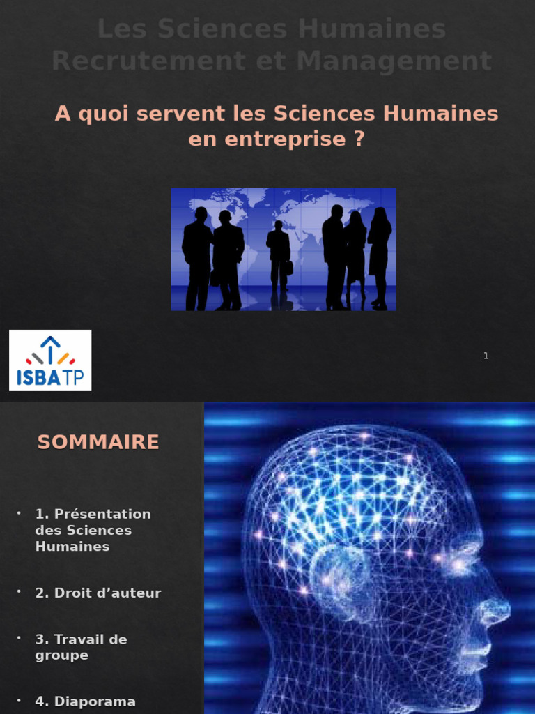 Diapo Sc Humaines en Entreprise | PDF | Programmation neuro-linguistique | Droits d'auteur