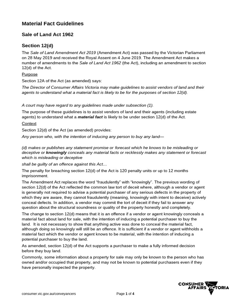 Material Fact Guidelines Word Accessible | PDF | Knowledge | Discovery ...