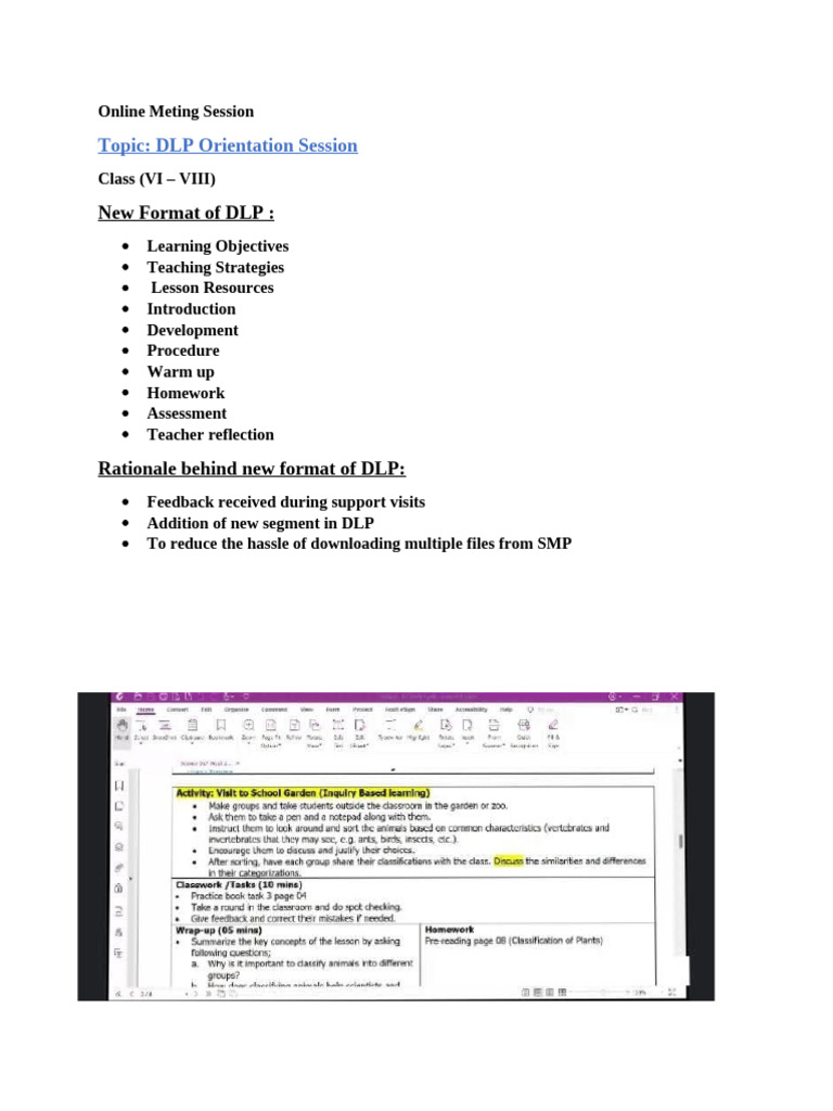 DLP Orientation Session | PDF