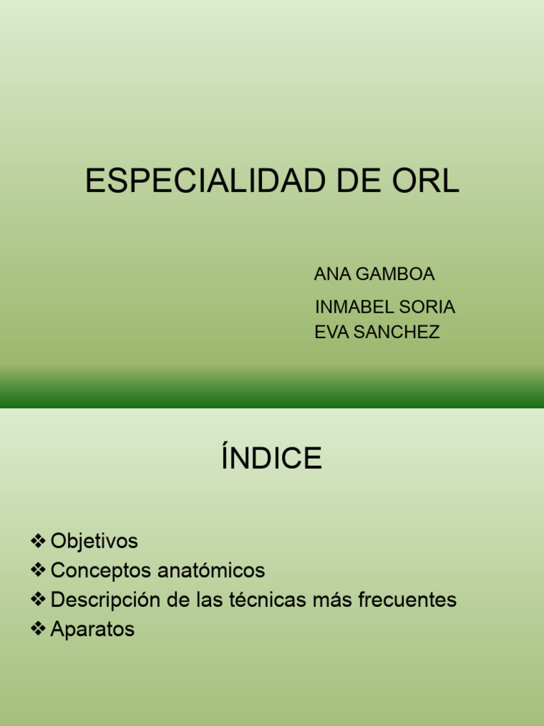 ESPECIALIDAD DE ORL Oido 2 | PDF | Oído | Otología