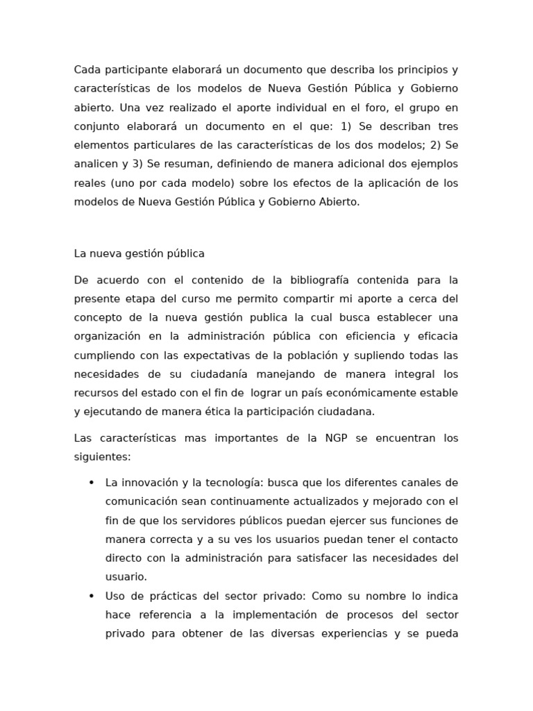 la NGP | PDF | Administración Pública