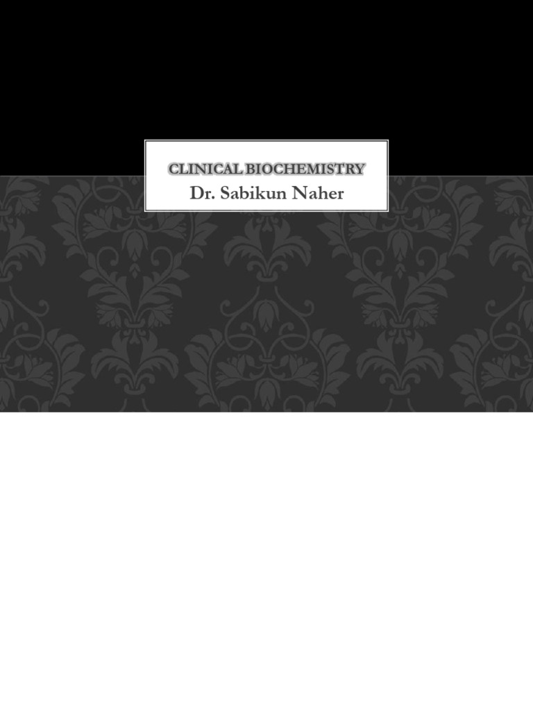 Clinical Biochemistry-2 | PDF | Biochemistry | Chemistry