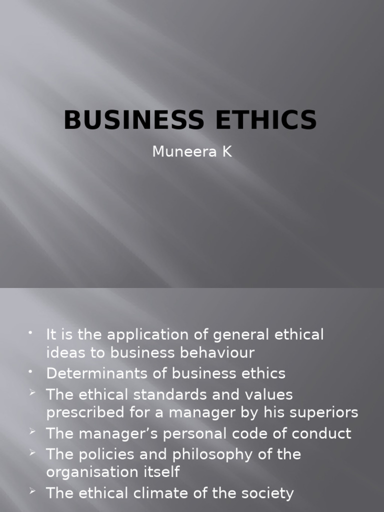 Business Ethics | PDF | Business Ethics | Policy