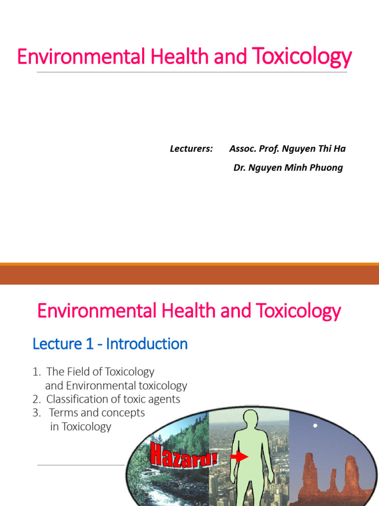 Lecture 1-Overview Env Tox and Health_Eng | PDF | Toxicity | Poison