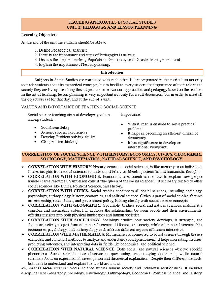 TEACHING APPROACHES IN SOCIAL STUDIES - TOR | PDF | Social Sciences | Science