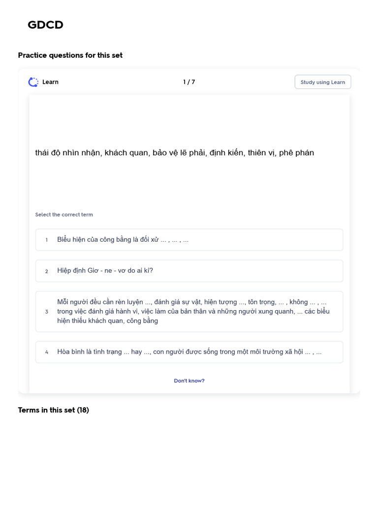 GDCD Flashcards _ Quizlet | PDF