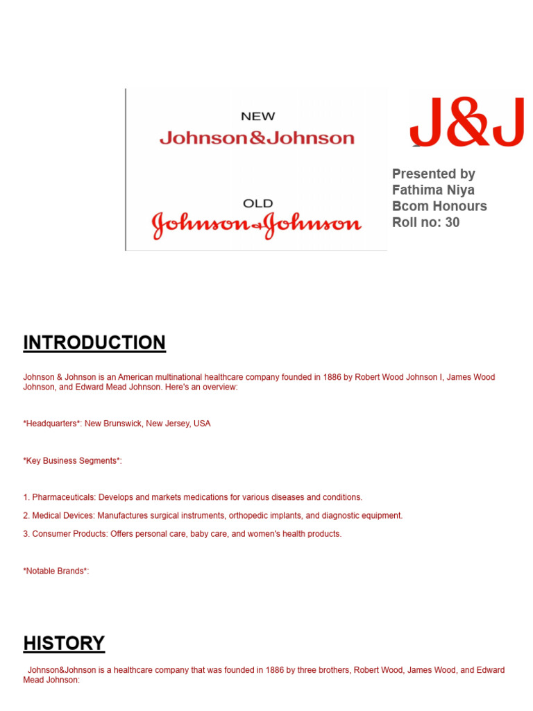 Untitled presentation | PDF | Johnson & Johnson | Medicine